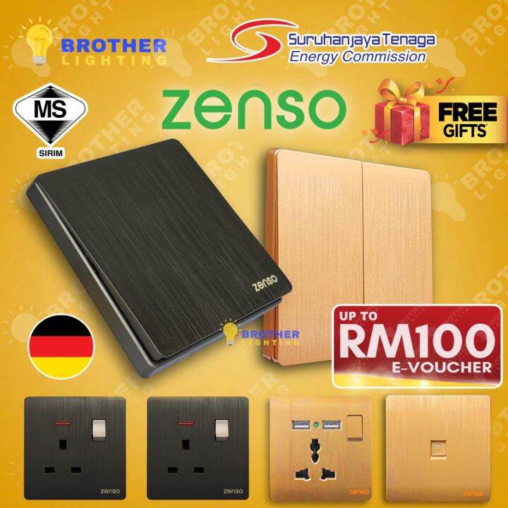 [SIRIM] Zenso Grande Socket and Wall Switche Slim Modern Switch Design ...