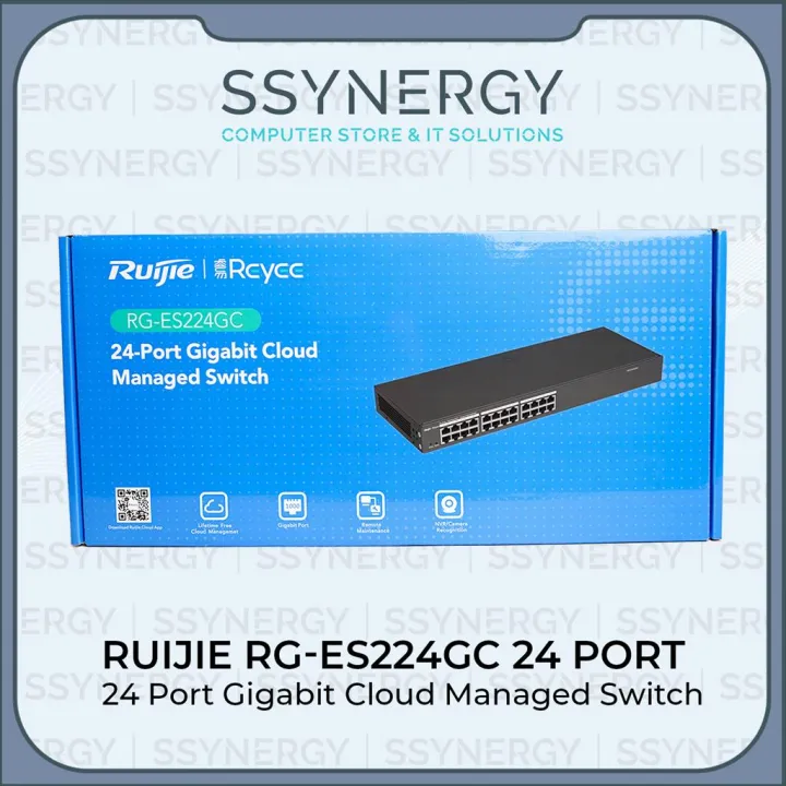 RG-ES224GC RUIJIE 24 PORT GIGABIT CLOUD MANAGED NON POE SWITCH | Lazada ...
