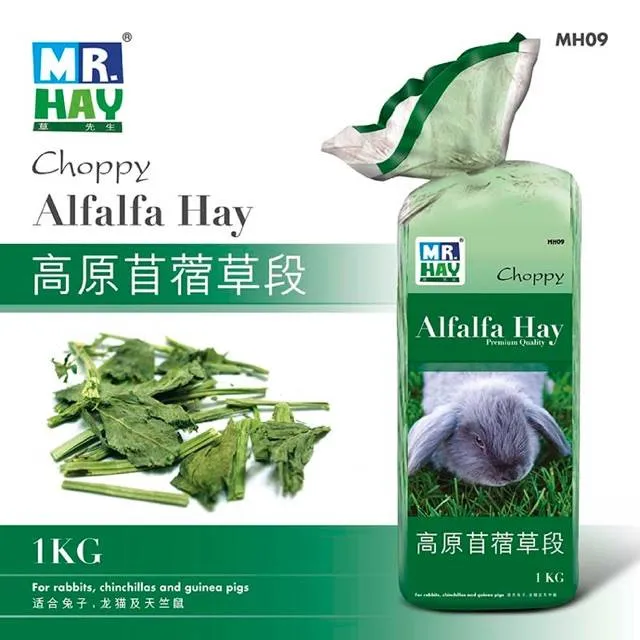 Mr.Hay Choppy Alfalfa Hay ขนาด 1 kg หญ้าอัลฟาฟ่าตัดก้าน ยี่ห้อ Mr.Hay ...