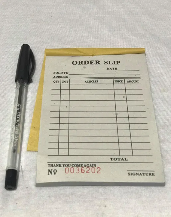 ORDERSLIP Receipt List 9x13cm (10pcs pad) | Lazada PH