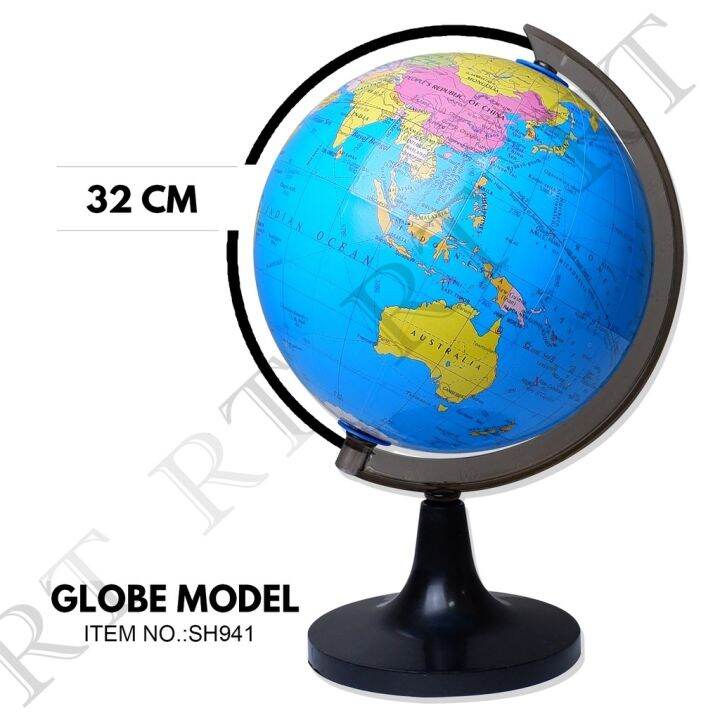 32cm World Globe Map With Swivel Stand Geography Rotating Map ...