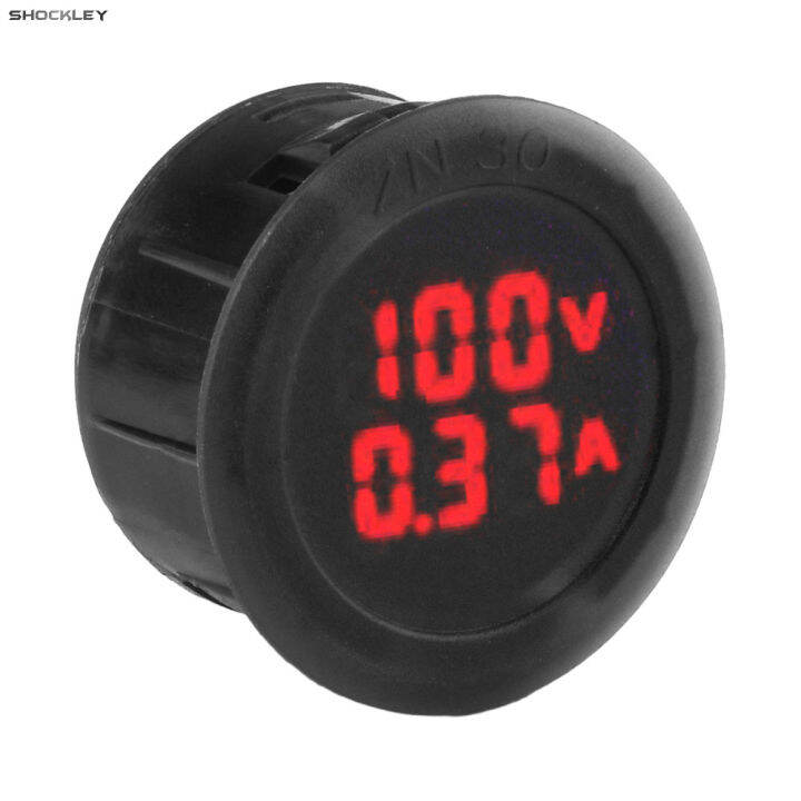 Shockley LED Digital Display Circular Two-Wire Voltmeter DC 5-100V DC ...