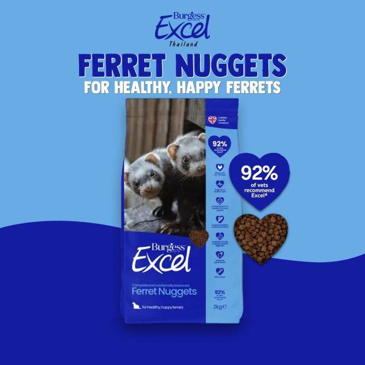 Burgess Excel Ferret Nuggets 2 KG - อาหารสัตว์เล็ก | Lazada.co.th