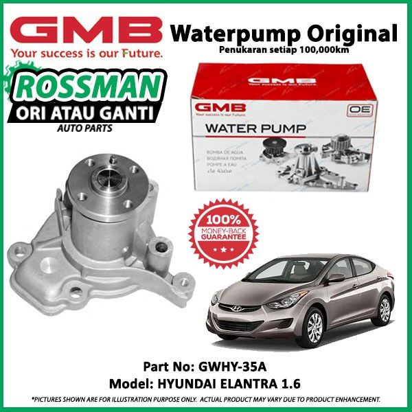 HYUNDAI ELANTRA 1.6 ORIGINAL GMB WATER PUMP [GWHY-35A] | Lazada