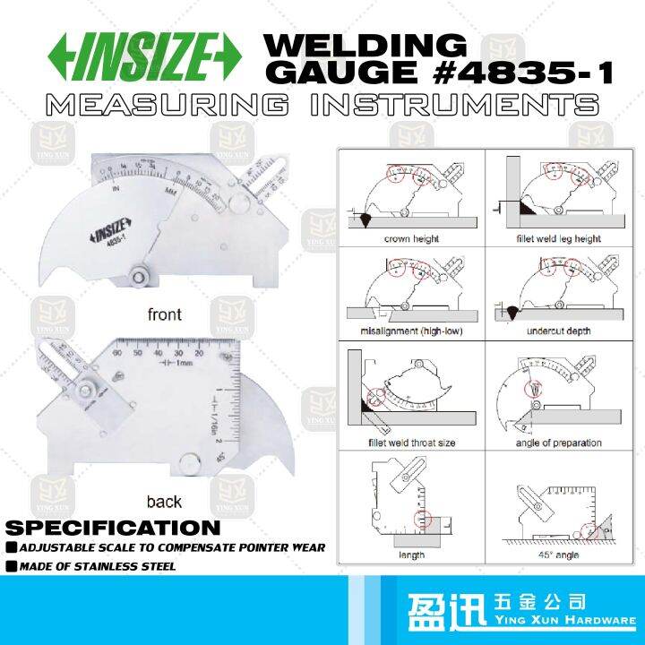 Insize Welding Gauge #4835-1 | Lazada