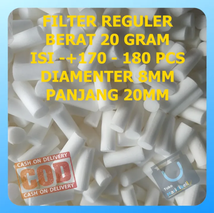 Filter Gabus reguler garfit reg bolong reguler klik kemasan 20 gram ...