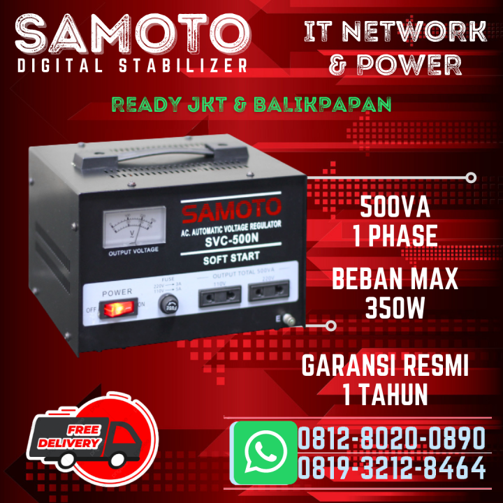 STABILIZER LISTRIK SAMOTO 500VA / STAVOLT MOTOR 500VA | Lazada Indonesia