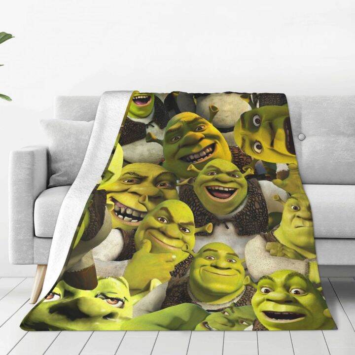 Shrek Memes Blanket Fleece Summer Air Conditioning Funny Face Anime ...