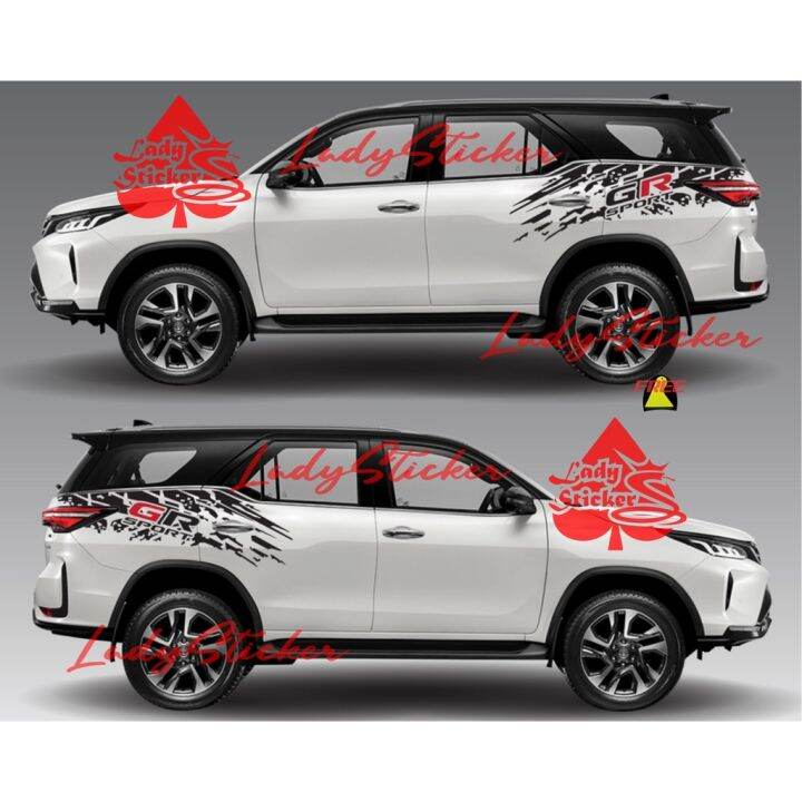 STICKER STIKER MOBIL TOYOTA FORTUNER GR SPORT CUTTING STICKER TOYOTA ...