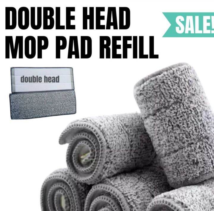 Riley MNL - 2pcs Flat Mop Refill Pad / Double Head - Side Buckle ...