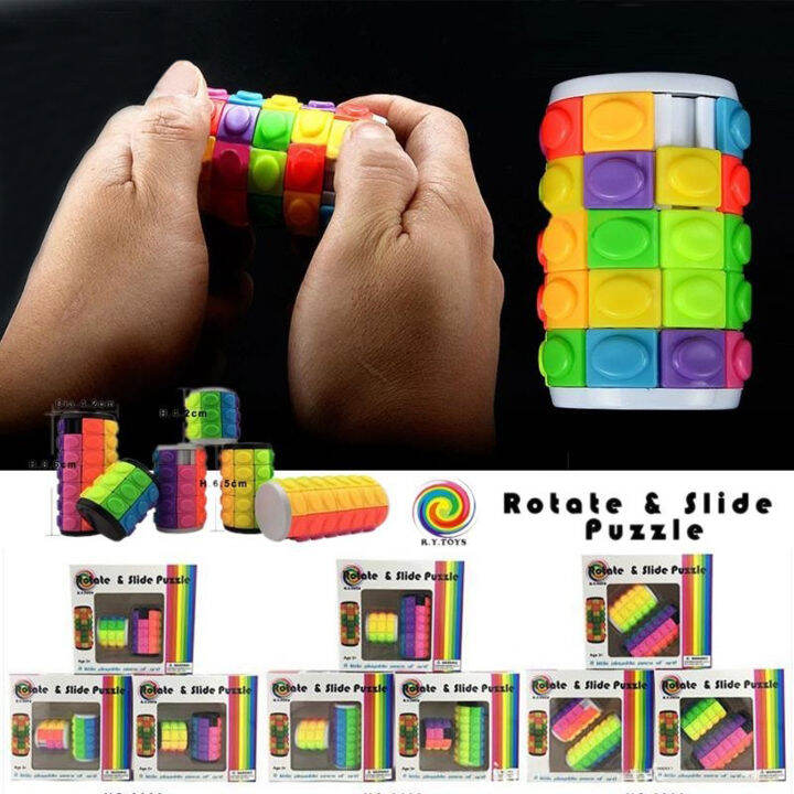 5-6-8-Layer Rotate and Slide Puzzle Magic Finger Round Cylindrical Cube ...