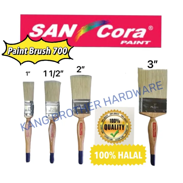 SANCORA 100% Halal Nylon Synthetic Fiber Paint Brush 700/ BERUS CAT ...