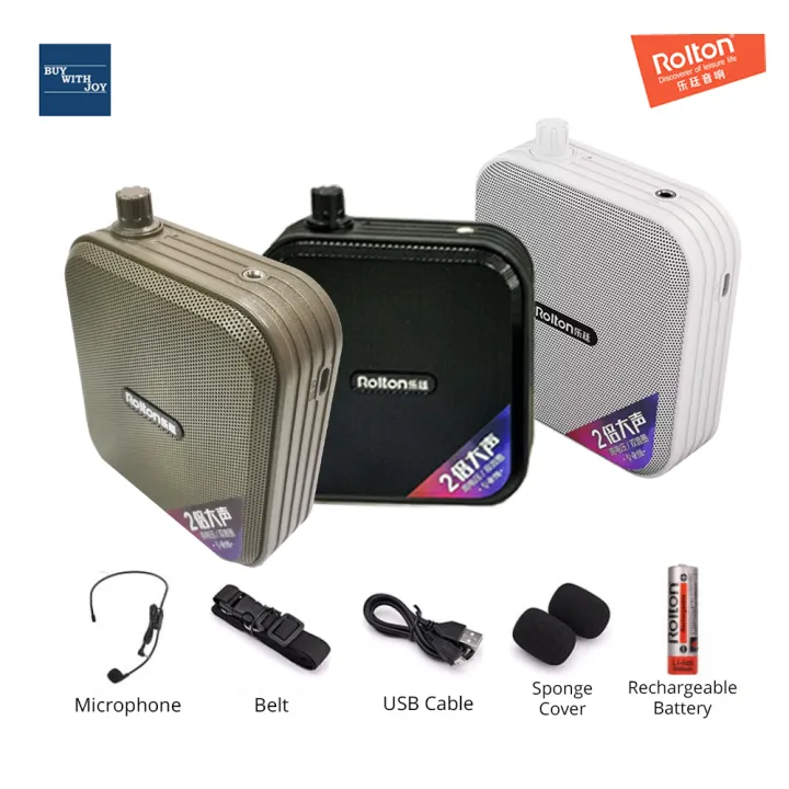 Rolton K600 Voice Amplifier Speaker with Wired Headset Microphone ...