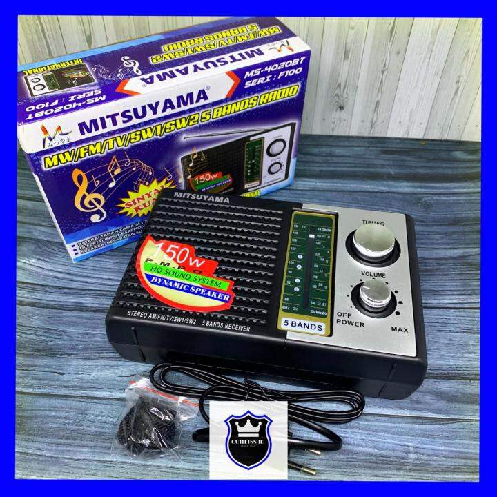 Radio Jadul Mitsuyama F-100 Internasional 5Band Ac & Dc Portable ...