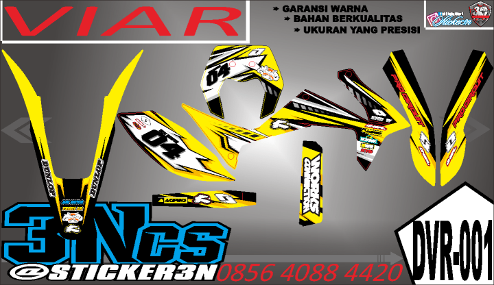 Decal Viar Cross 150 Kuning | Lazada Indonesia