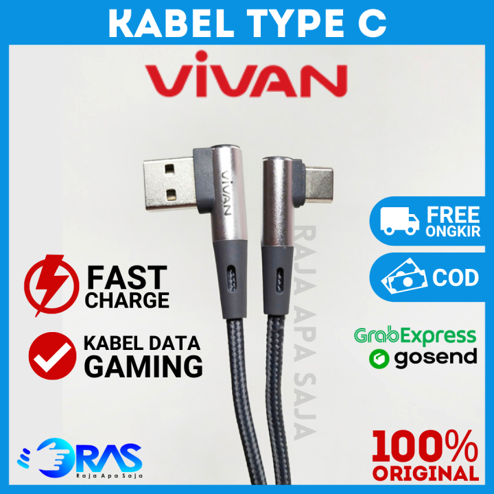 Kabel Data Type C Fast Charging Vivan - Kabel Casan Vivan Tipe C ...