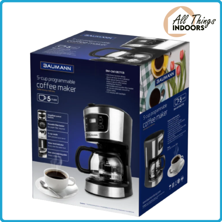 Baumann Living 5-Cup Programmable Coffee Maker | Lazada PH