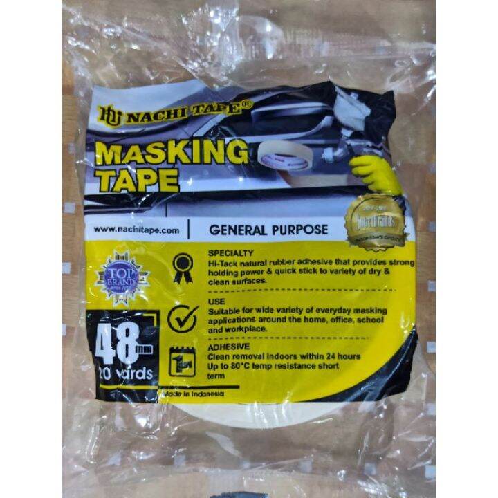 LAKBAN KERTAS NACHI TAPE 2 INCH 48 MM / MASKING TAPE NACHI / PLAKBAN ...