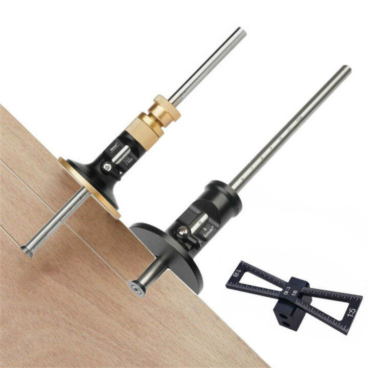 Woodworking Marking Scriber Gauge Kit Aluminum Alloy Dovetail Jig Wheel ...