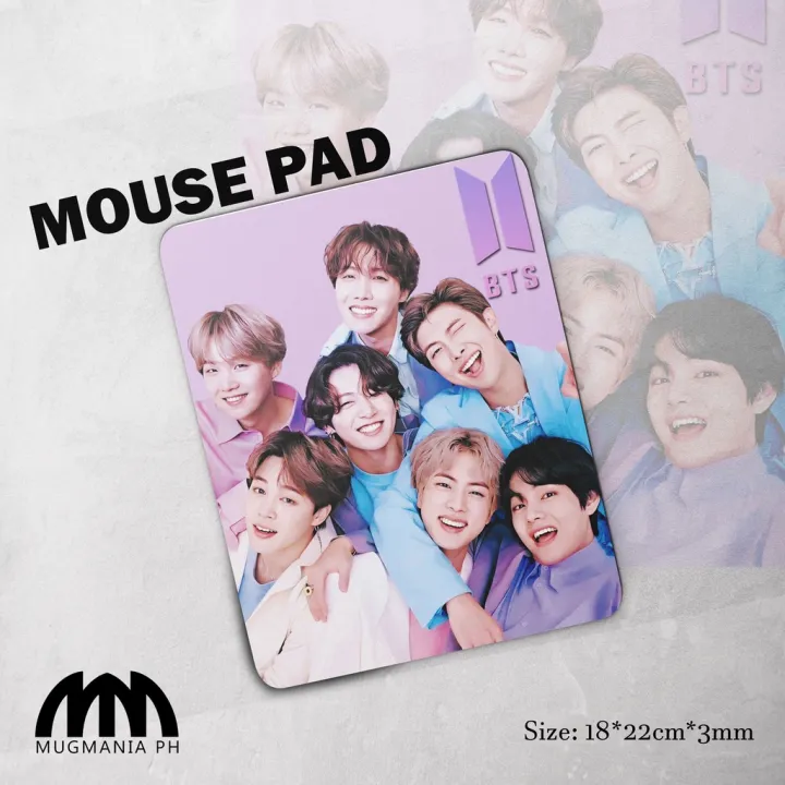 WDWD BTS Mouse Pad - Mugmania - Jungkook, V , Jimin , Jin , Suga , RM , J-Hope Mouse Pad V1 ...