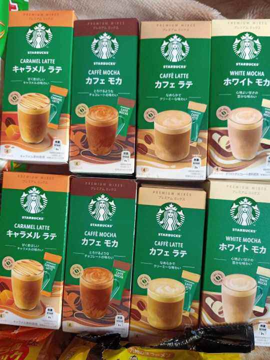 Starbucks Premium Mix Instant Coffee 4 Sticks Japan Caramel Latte ...