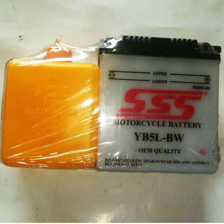 SSS BATTERY YB5L-BW | Lazada