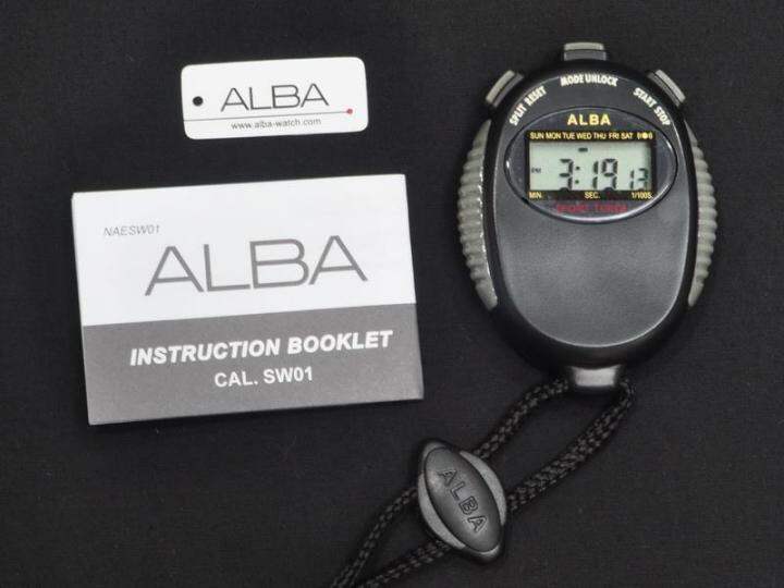 Alba Stopwatch 1/100 sec. (Japan Movements) with Water Resistance | Lazada