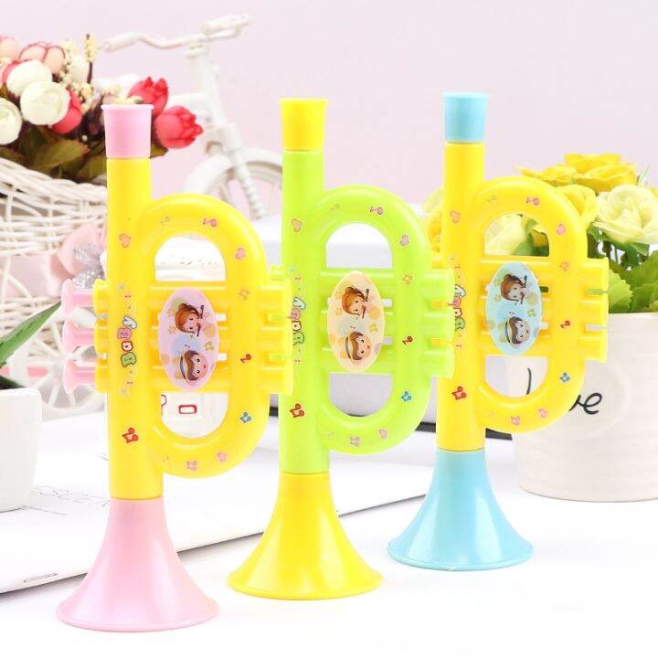 Kids Pretend Plastic Trumpet Interactive Accessories Educational ...