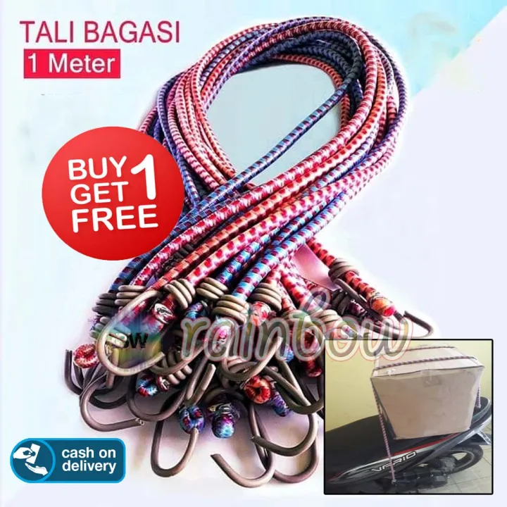rainbow - BELI 1 GRATIS 1 Karet Tali Pengikat Barang Di Motor 1 Meter ...