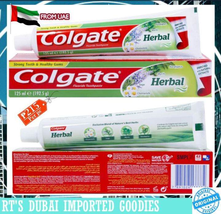 Colgate Herbal Flouride Toothpaste White 125ml Originally from UAE ...