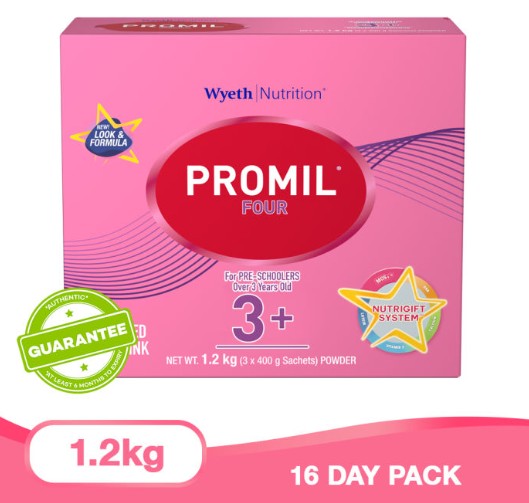 PROMIL FOUR Powdered Milk Drink for Pre-Schoolers Over 3 Years Old, Bag in Box 1.2kg | Lazada PH