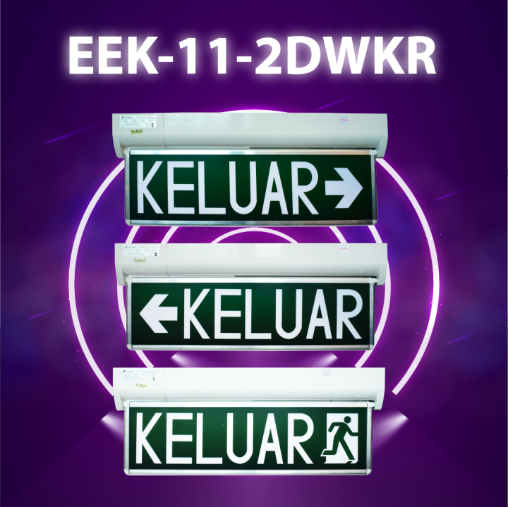 EVERBRIGHT Slim type double sided LED Keluar sign model:EEK-11-2DWKR ...