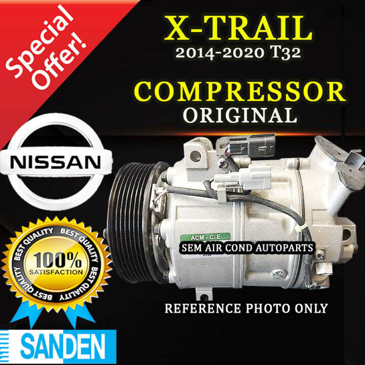NISSAN X-TRAIL T32 2.0CC 2014-2020 YEAR 7PK ORIGINAL SANDEN SD COMPRESSOR/ KOMPRESOR (CAR ...