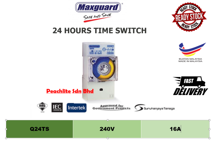 MAXGUARD - 24 HOURS TIME SWITCH TIMER (Q24TS) | Lazada
