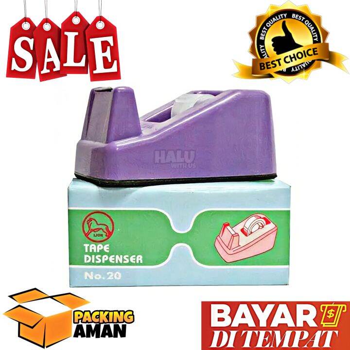 (BISA COD) PROMO 1 Pcs Tape Dispenser / Lion Tape no.20 / Tempat ...