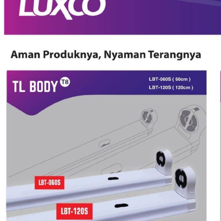 Kap /Fitting Lampu TL led Luxco Panjang 60 cm dan 120 cm | Lazada Indonesia
