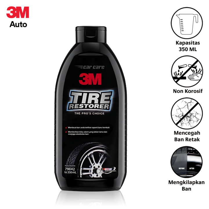 3M Auto Cairan Semir Ban Mobil Kapasitas 350 ML Pengkilap Ban Tire ...