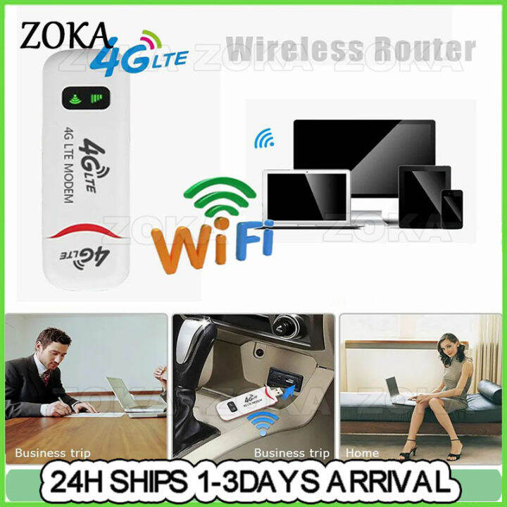 ZOKA Wireless LTE WiFi Router 4G SIM Card 150Mbps USB Modem WiFi Dongle Hotspot | Lazada PH