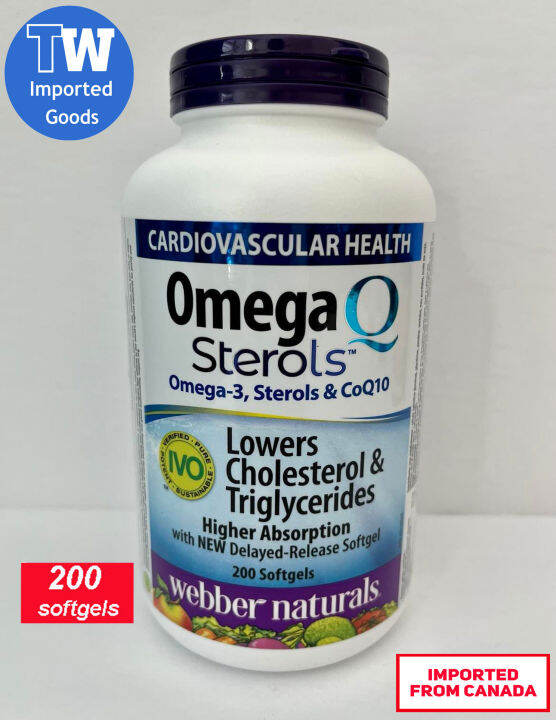 *MADE IN CANADA* Webber Naturals Omega-3 & CoQ10 with Plant Sterols ...
