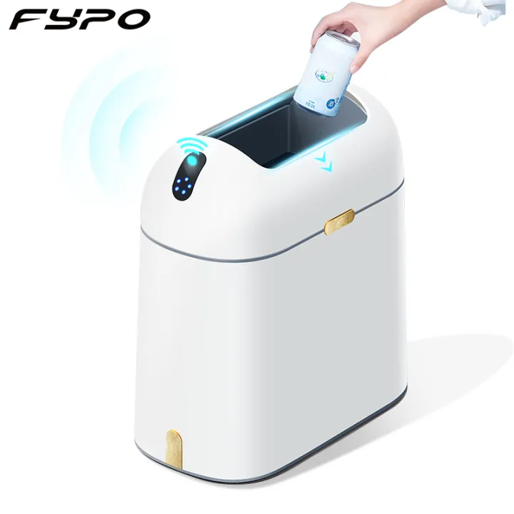 Fypo New smart Trash can Double door Garbage Bin Kitchen Bathroom ...