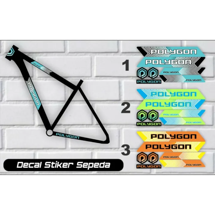 Sticker Decal Sepeda Polygon warna pilihan | Lazada Indonesia