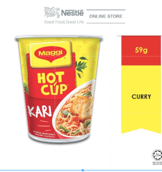 Maggi CUP Curry flavour Maggi cawan perisa kari | Lazada