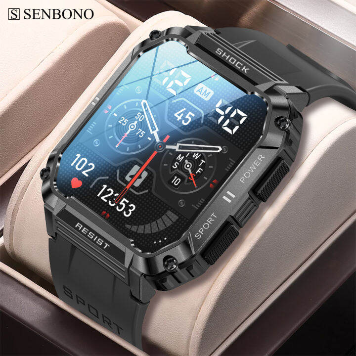 SENBONO Smart Watch 1.95 Inch IPS Screen Bluetooth-compatible Calling ...
