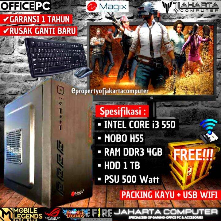 CPU Gaming Desain Editing Intel Core i3 / VGA INTEGRATED / Ram 4GB ...