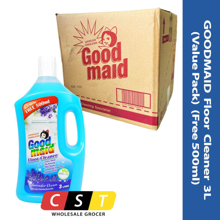 GOODMAID Floor Cleaner 3L (Value Pack) (Free 500ml) [ One Carton x 6 ...