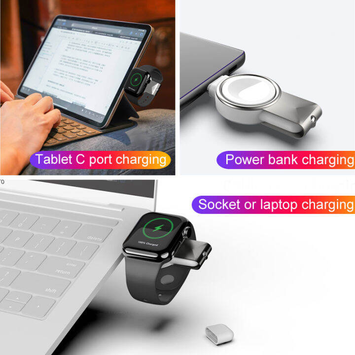 2 in 1 Magnetic Watch Wireless Charger for 8 7 6 5 SE Fast Charging ...