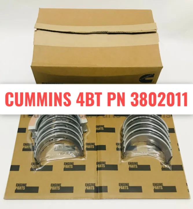 METAL DUDUK MAIN BEARING SIZE 0,25 CUMMINS 4BT PN 3802011 | Lazada ...