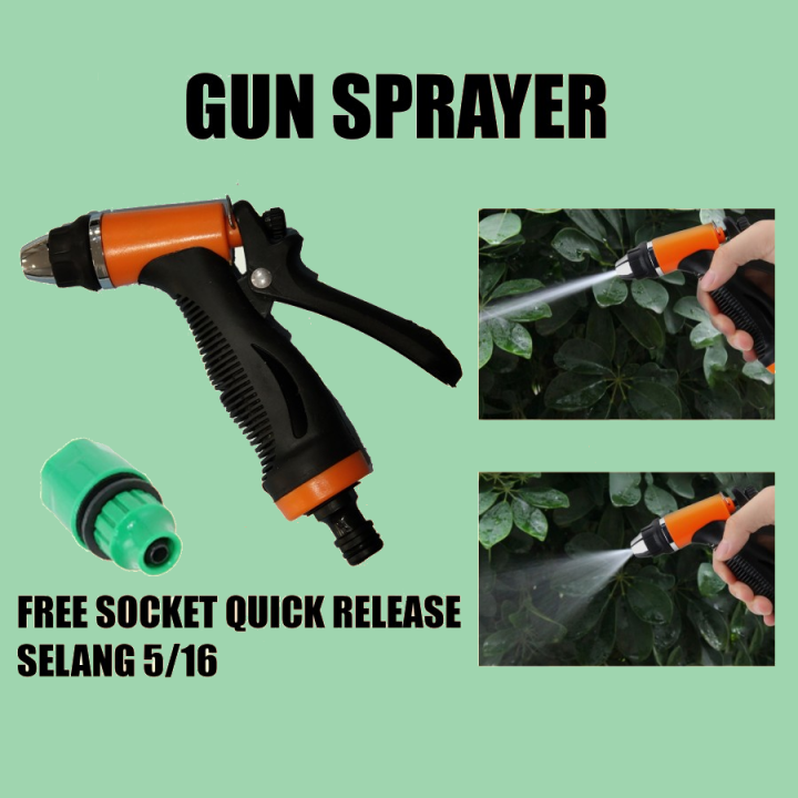SPRAYER GUN / TEMBAKAN AIR TAMAN / CUCI MOBIL / MOTOR / AC BONUS ...