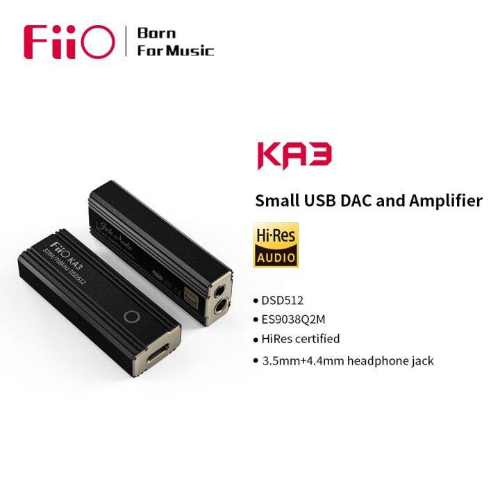 Fiio Jadeaudio KA3 Type C 3.5/4.4แจ็คหูฟัง,USB DAC แอมป์,DSD512สาย ...