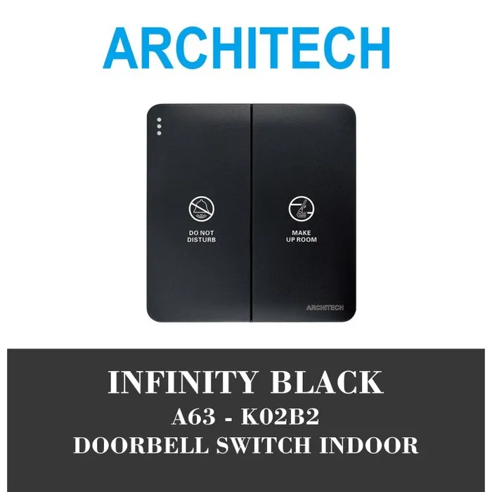 Architech Infinity A63-K02B2 Black Doorbell Switch Indoor | Lazada ...